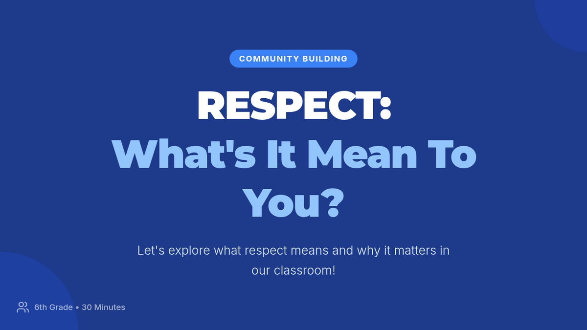 Respect Presentation Slides • Material • Lenny Learning