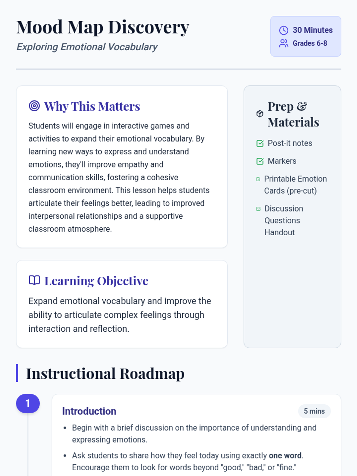 Mood Map Discovery • Lesson • Lenny Learning