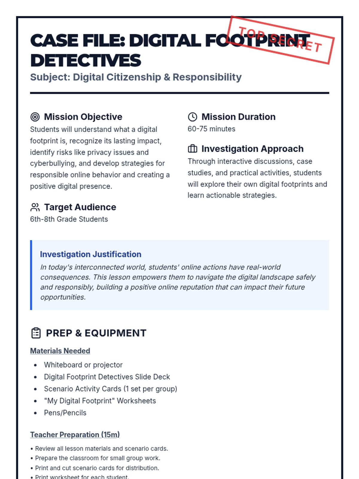 Digital Footprint Detectives • Lesson • Lenny Learning