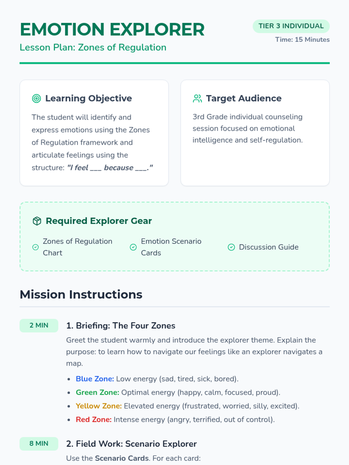 Emotion Explorer with Zones • Lesson • Lenny Learning
