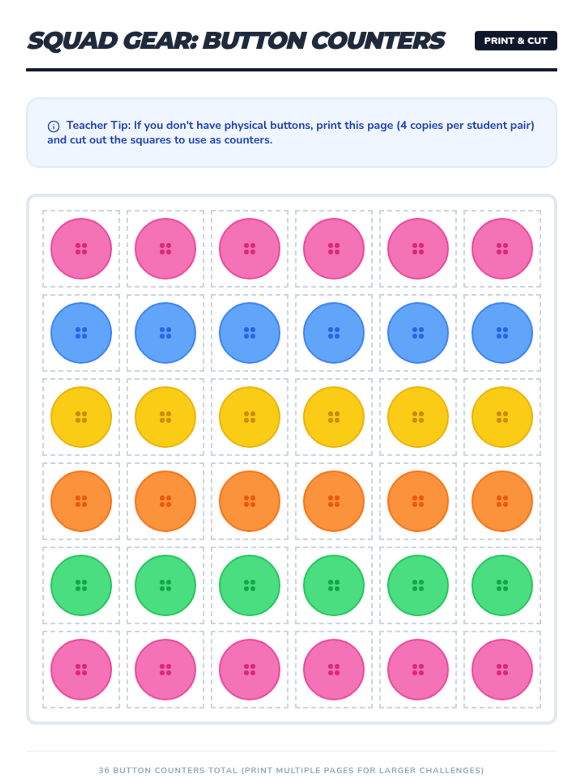 Printable Button Counters Resource • Material • Lenny Learning