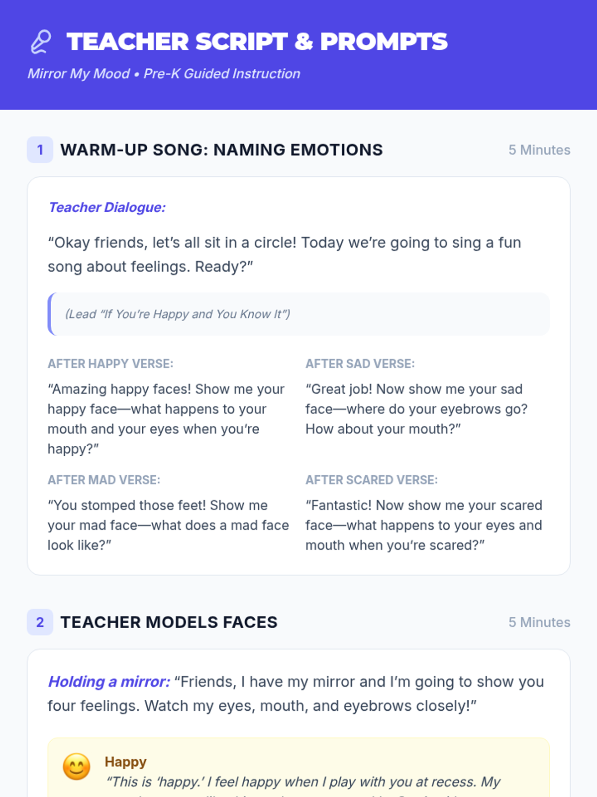 Teacher Script with Prompts • Material • Lenny Learning
