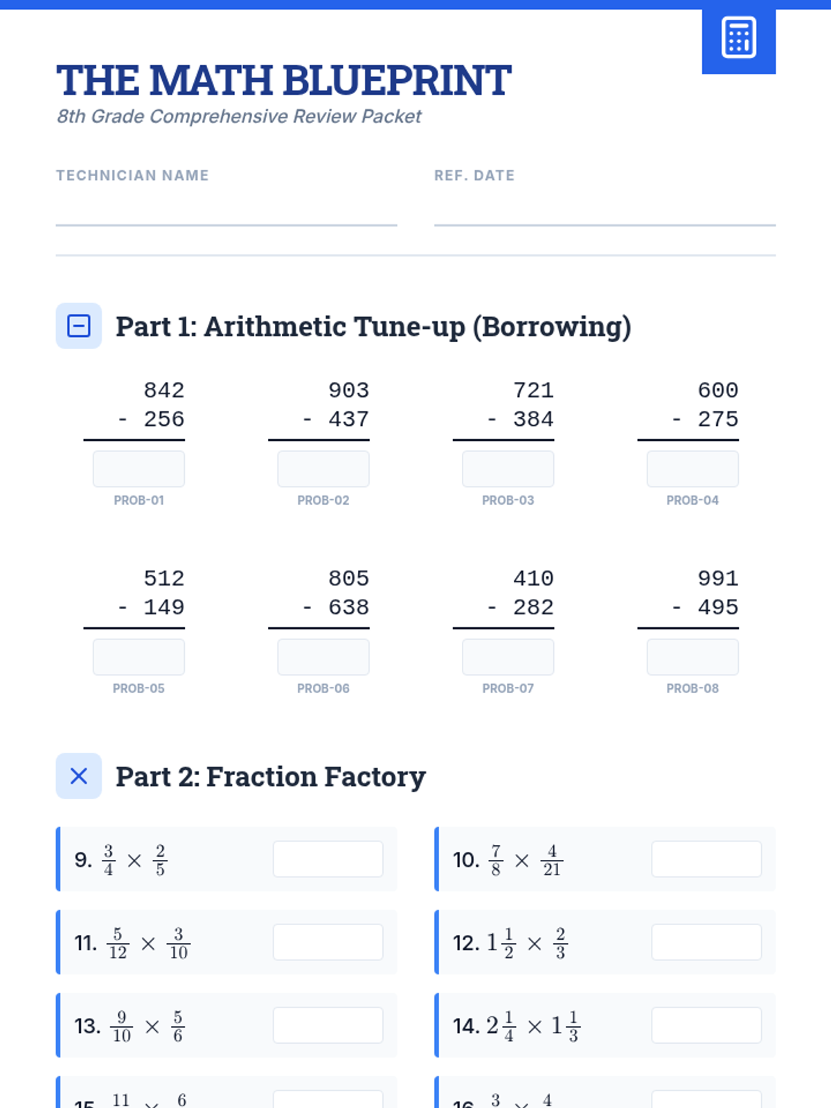 Blueprint Math Review • Lesson • Lenny Learning