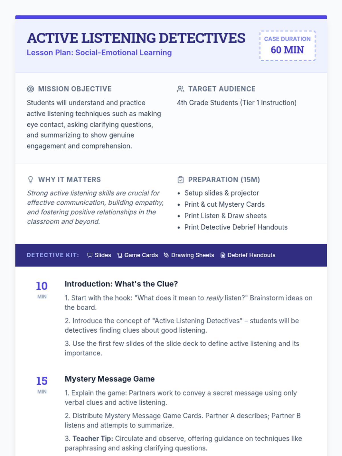 Active Listening Lesson Plan • Material • Lenny.com