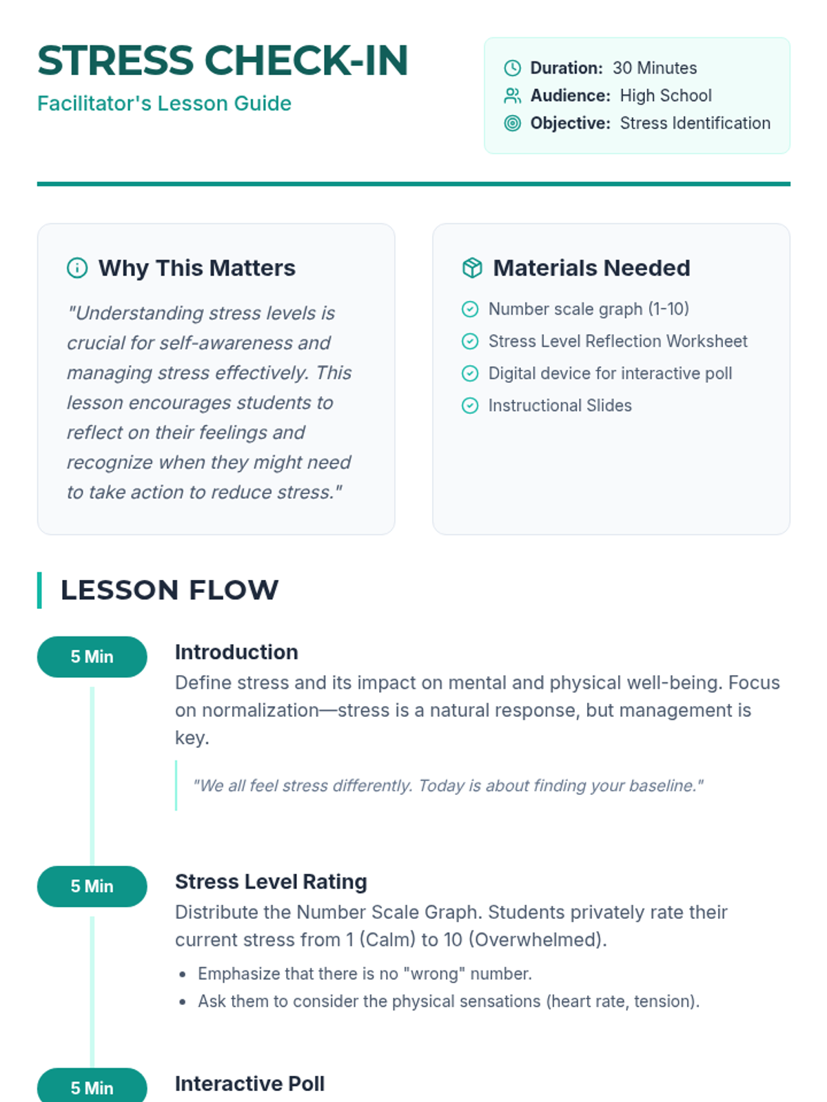 Stress Check In • Lesson • Lenny Learning