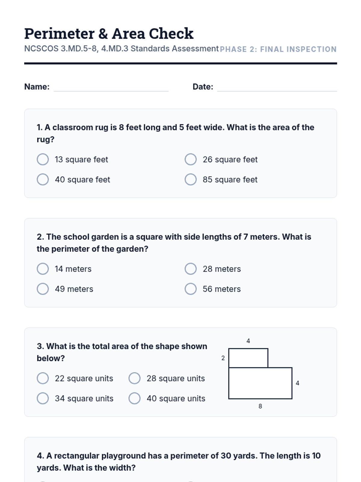 Perimeter Area Foundations • Lesson • Lenny Learning