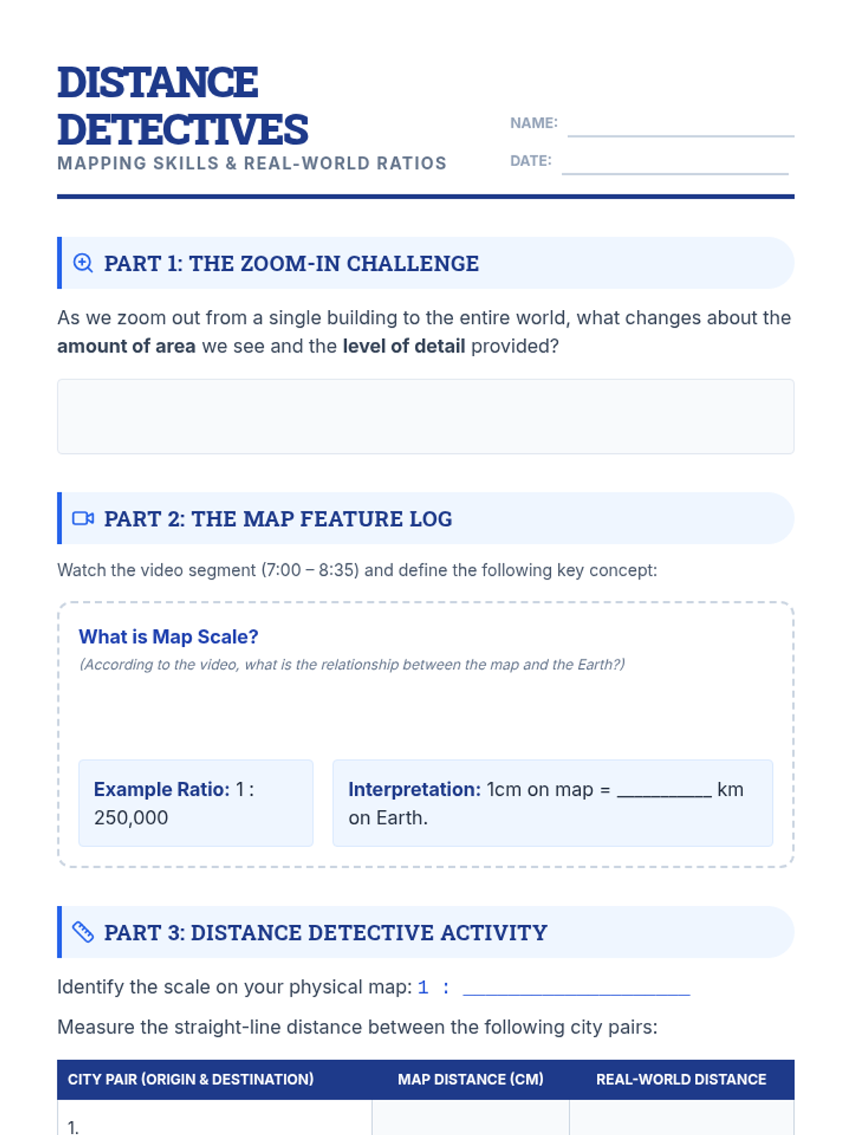 Mapping the Distance • Lesson • Lenny Learning