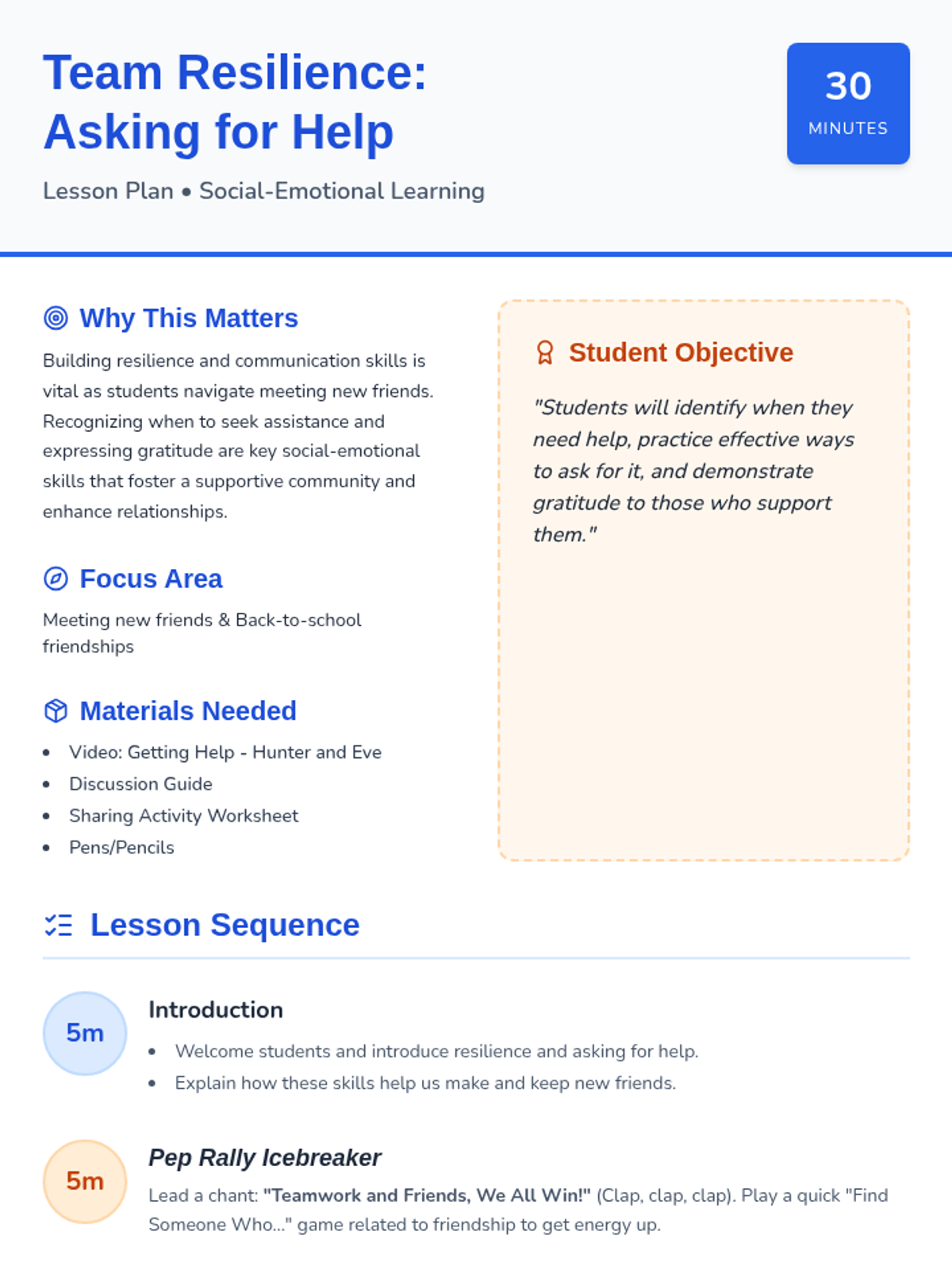 Building Resilience and Asking for Help • Lesson • Lenny Learning