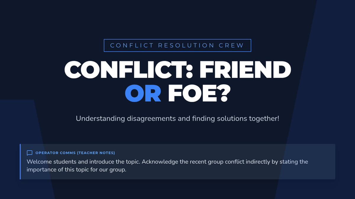 Conflict Resolution Crew Slides • Material • Lenny Learning