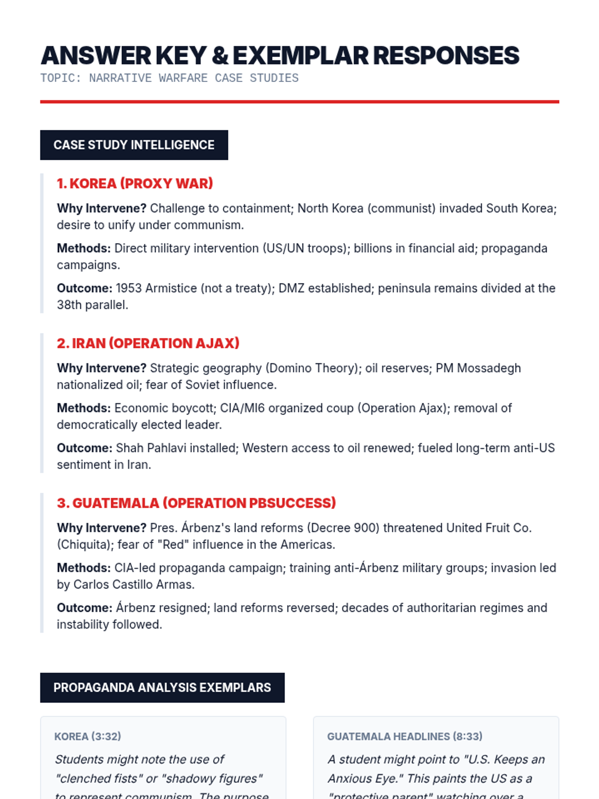 Narrative Warfare Answer Key • Material • Lenny Learning