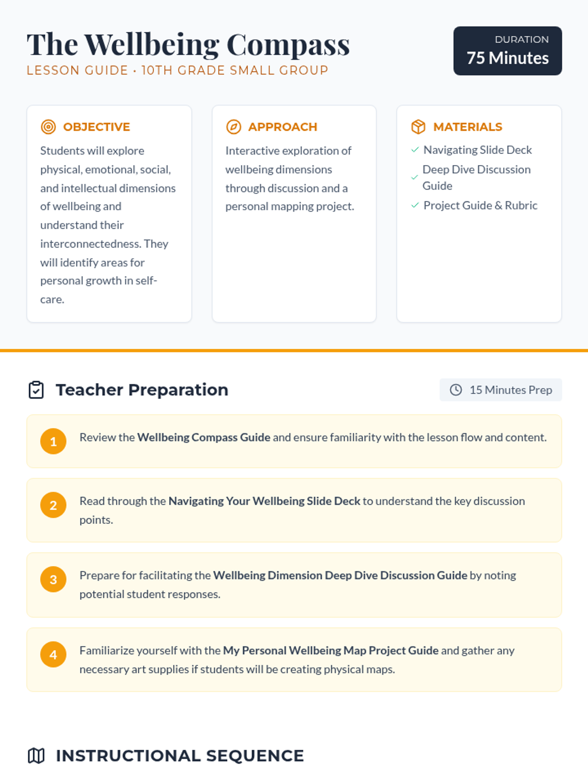 The Wellbeing Compass • Lesson • Lenny Learning