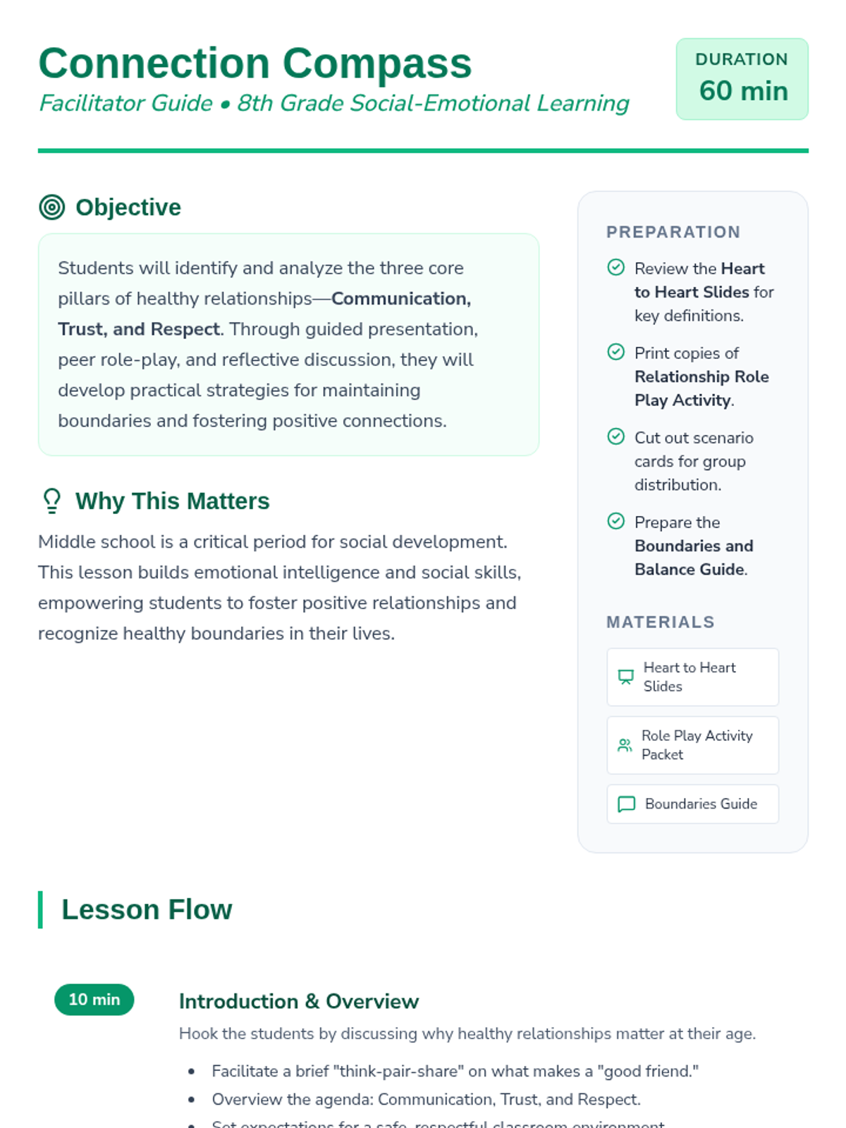 Healthy Connections • Lesson • Lenny Learning