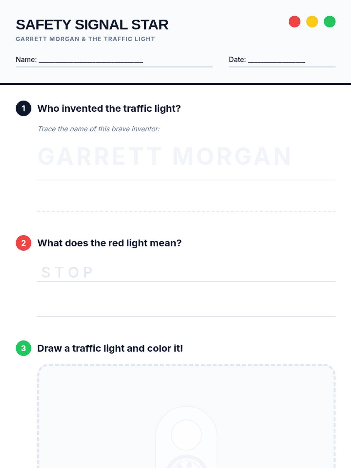Safety Signal Star • Lesson • Lenny.com