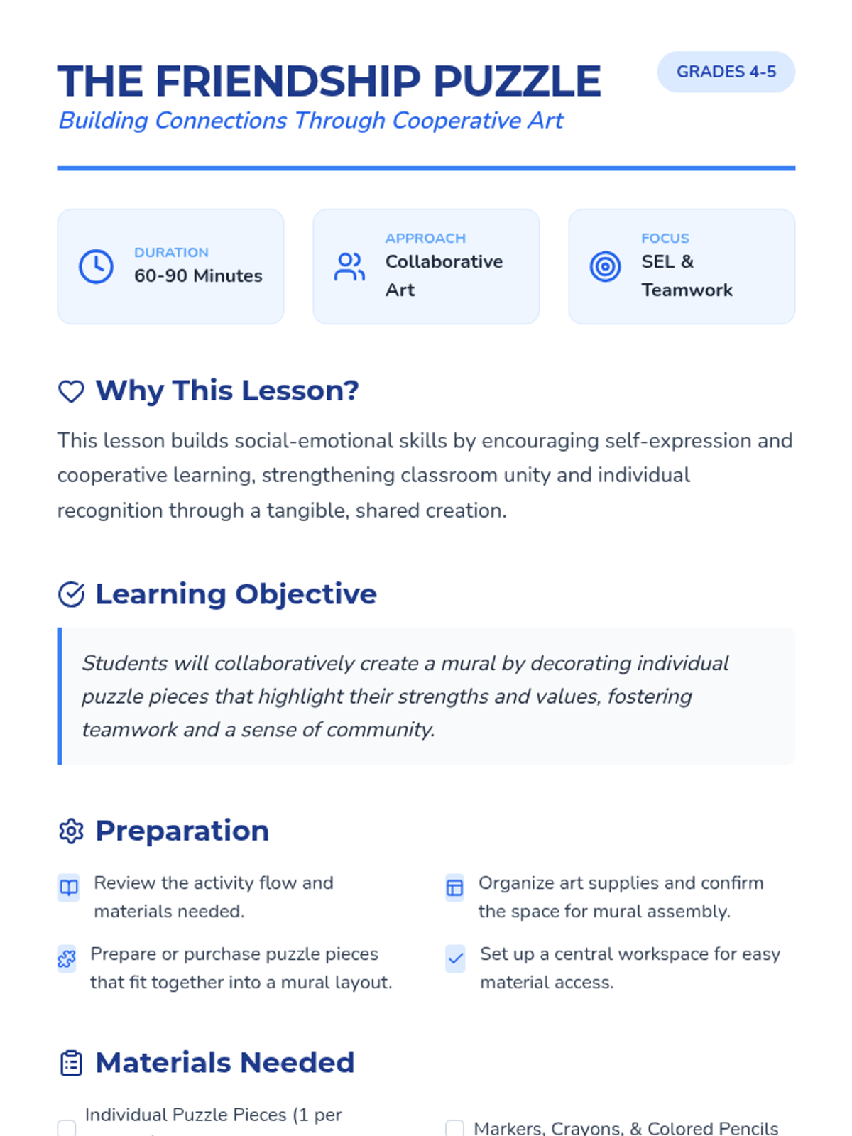 The Friendship Puzzle • Lesson • Lenny Learning