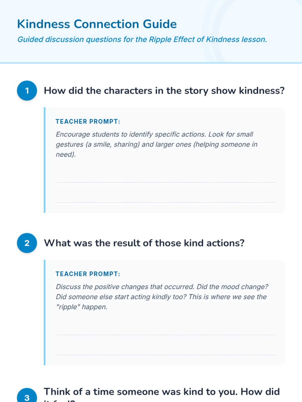 The Ripple Effect of Kindness • Lesson • Lenny Learning