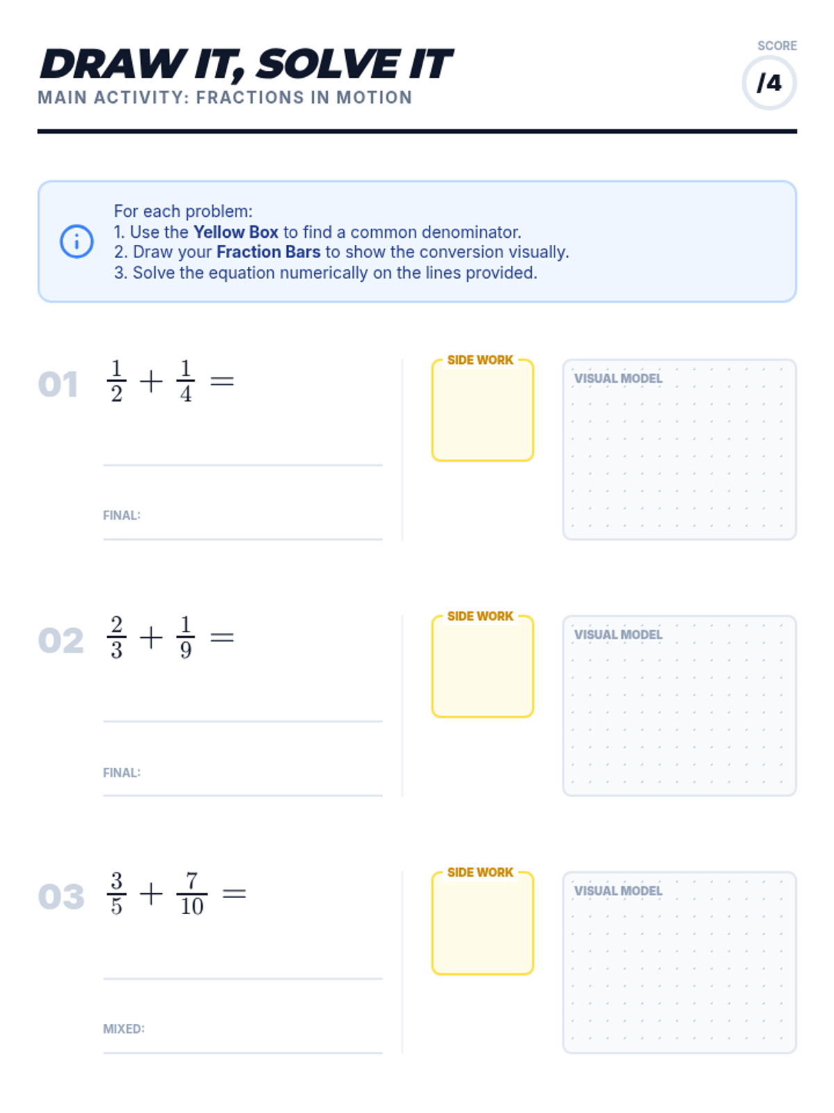 Draw It Solve It Activity • Material • Lenny Learning