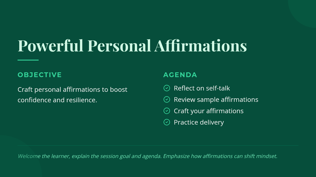 Powerful Personal Affirmations • Lesson • Lenny Learning