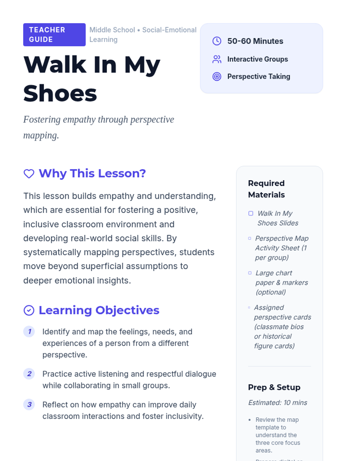 Walk In My Shoes • Lesson • Lenny Learning