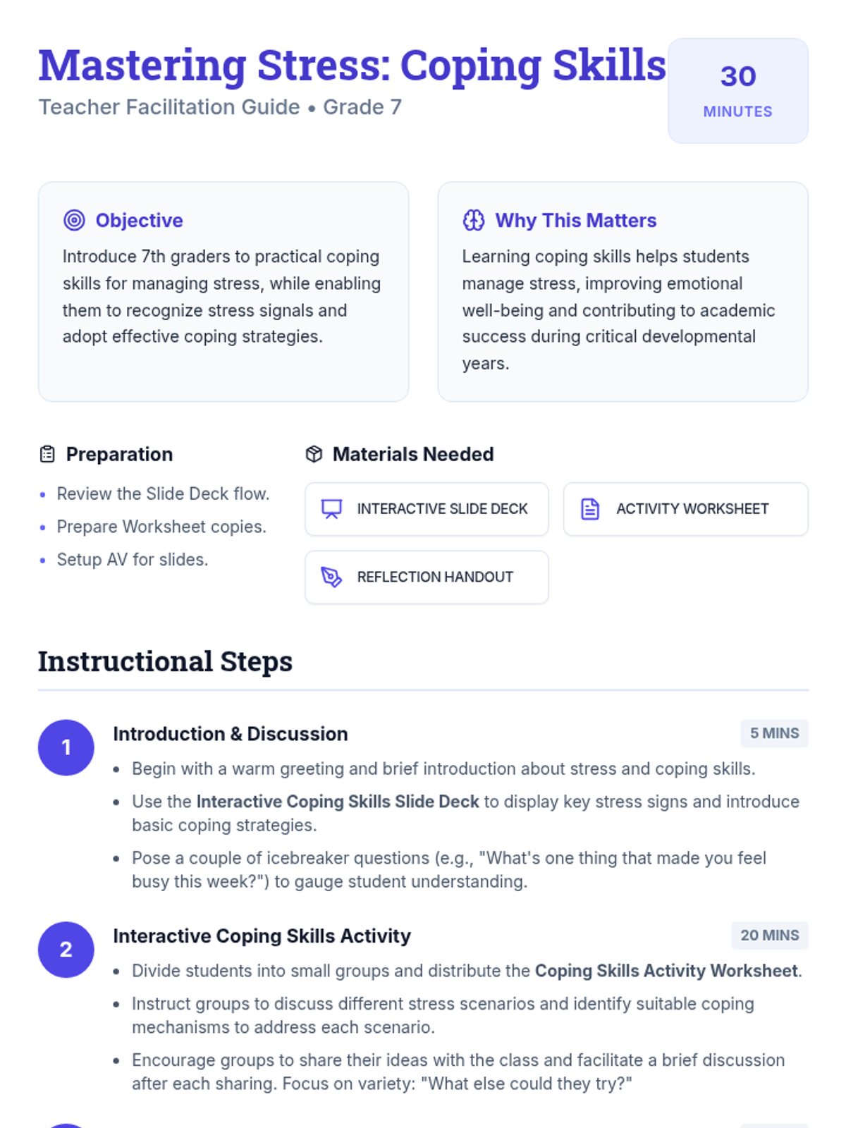 Mastering Stress Coping Skills • Lesson • Lenny Learning