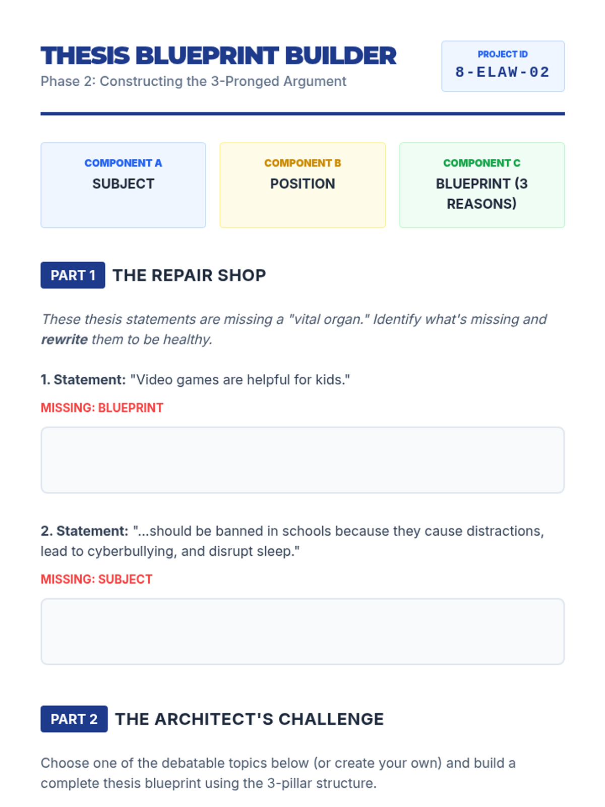 The Thesis Blueprint • Lesson • Lenny Learning