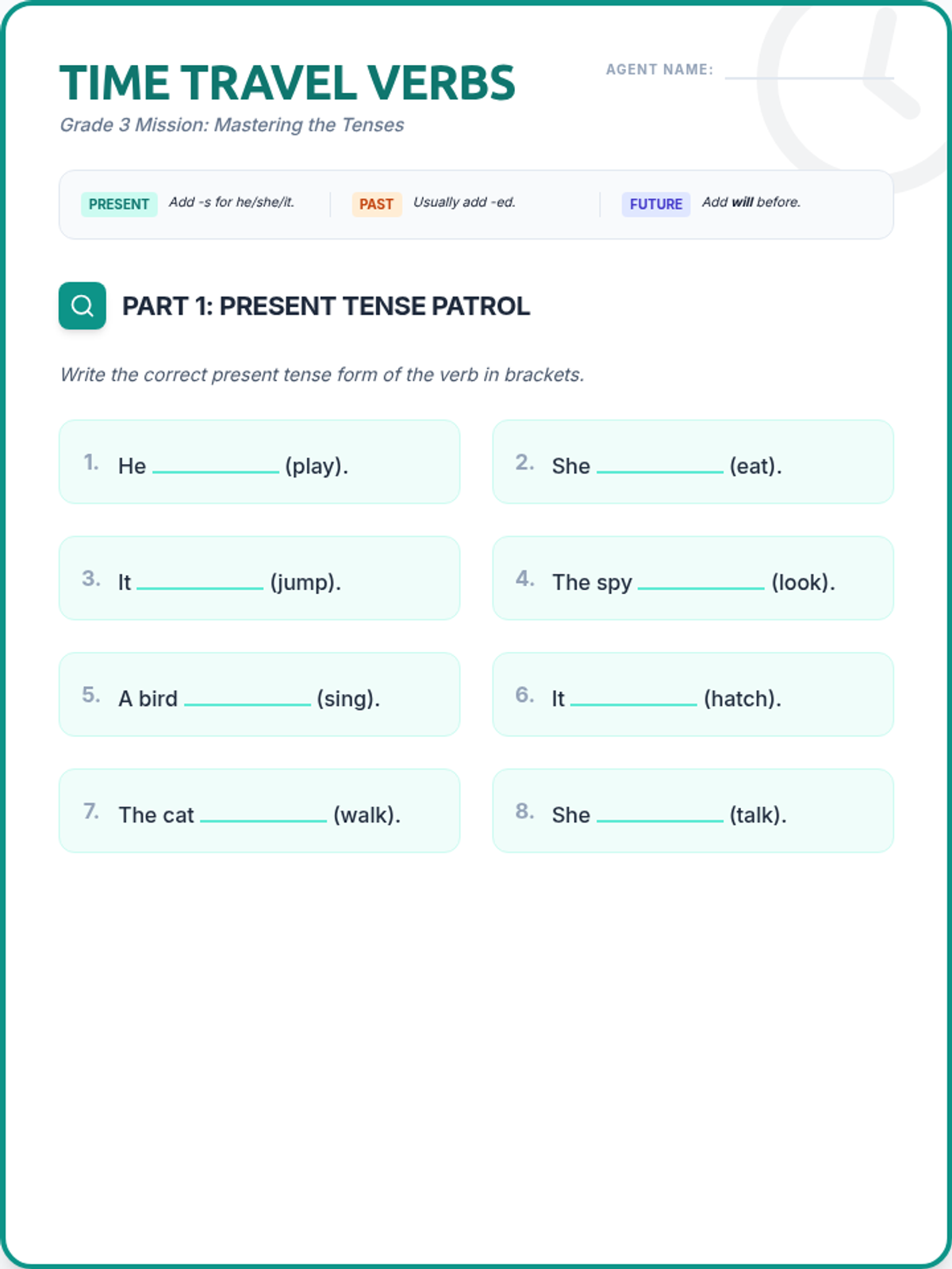 Time Travel Verbs • Lesson • Lenny Learning
