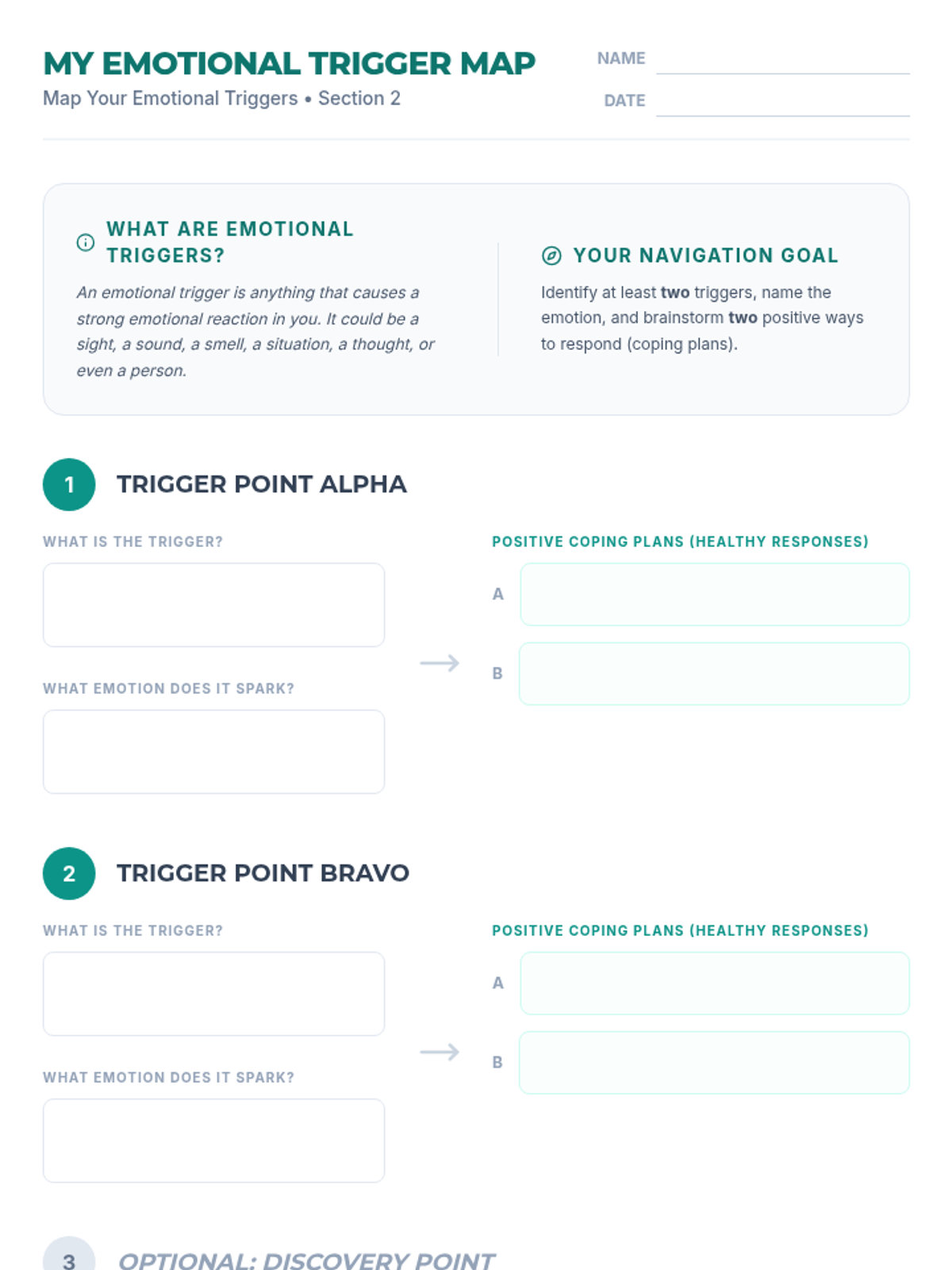 My Emotional Trigger Map Worksheet • Material • Lenny Learning