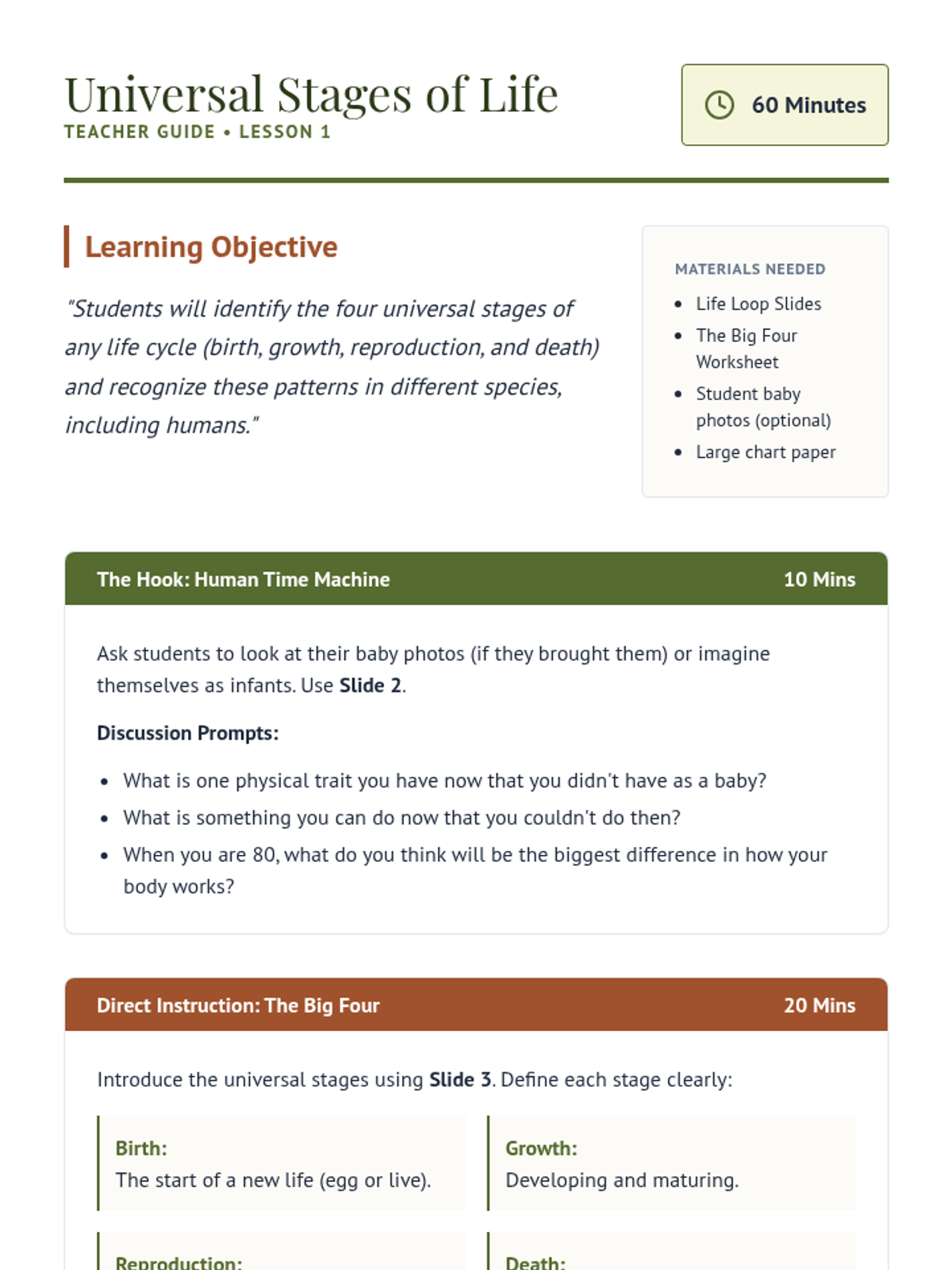 Universal Stages of Life • Lesson • Lenny Learning