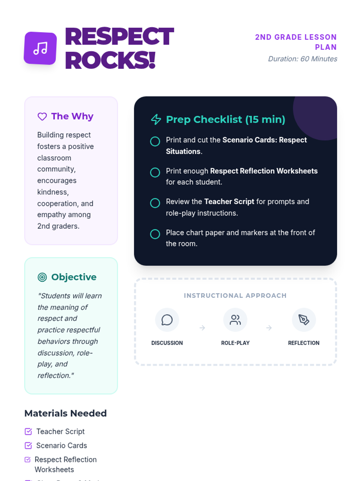 Respect Rocks Lesson Plan • Material • Lenny Learning