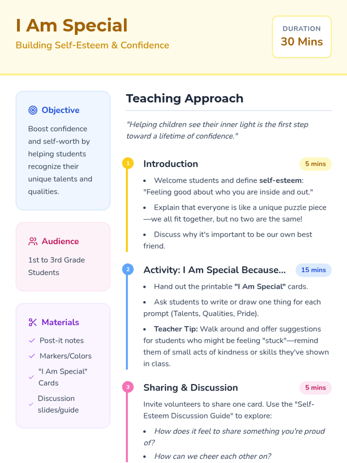 I Am Special • Lesson • Lenny Learning