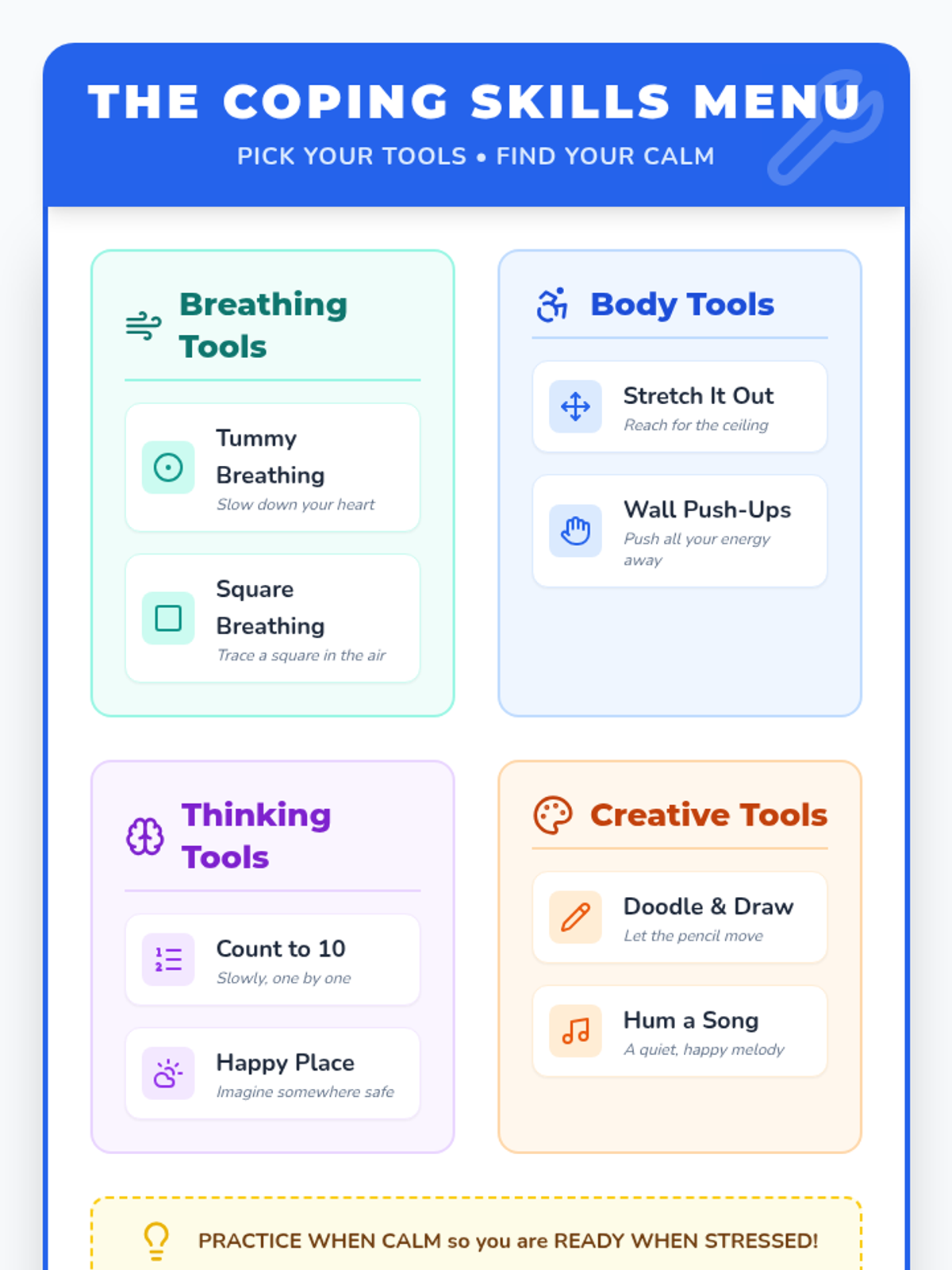 My Calm Down Toolbox • Lesson • Lenny.com
