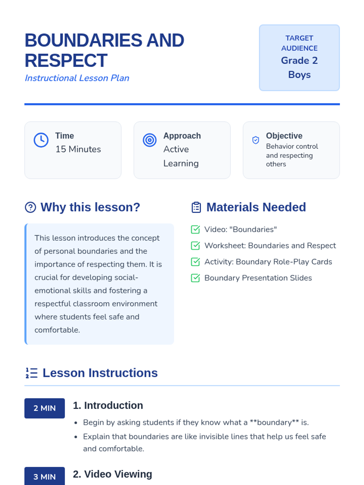 Boundaries and Respect • Lesson • Lenny Learning