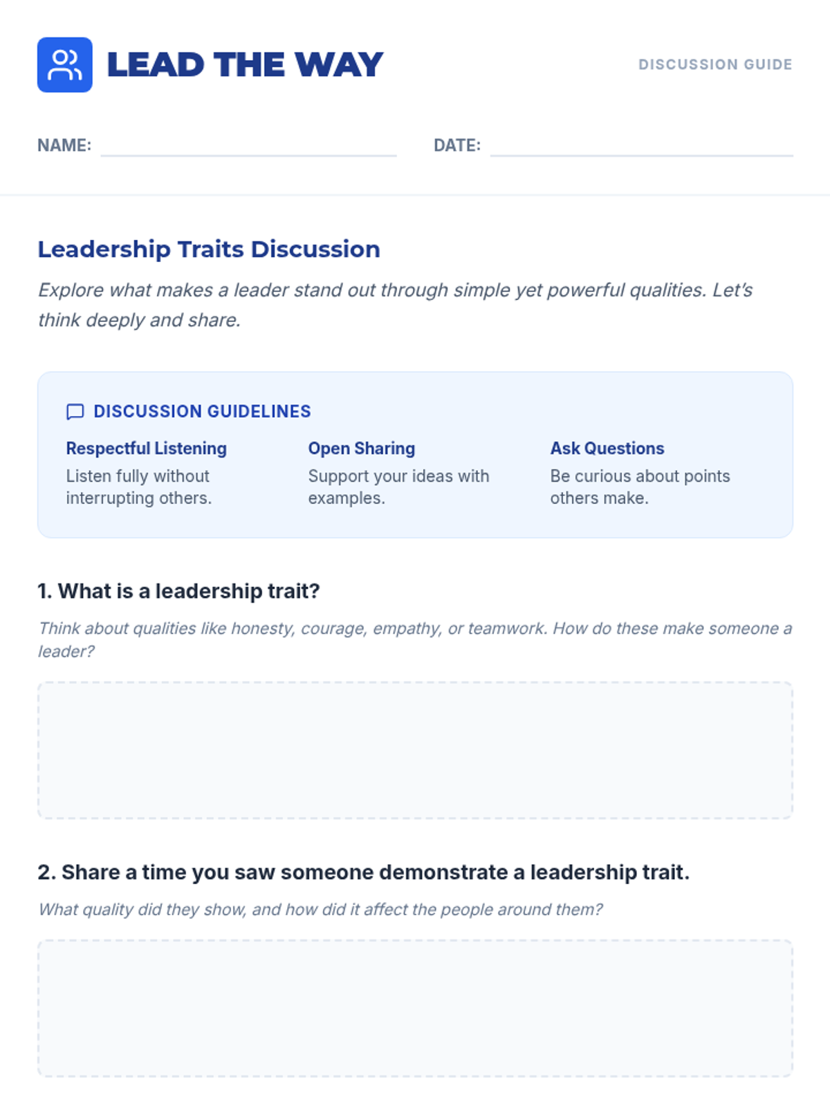 Lead the Way • Lesson • Lenny Learning
