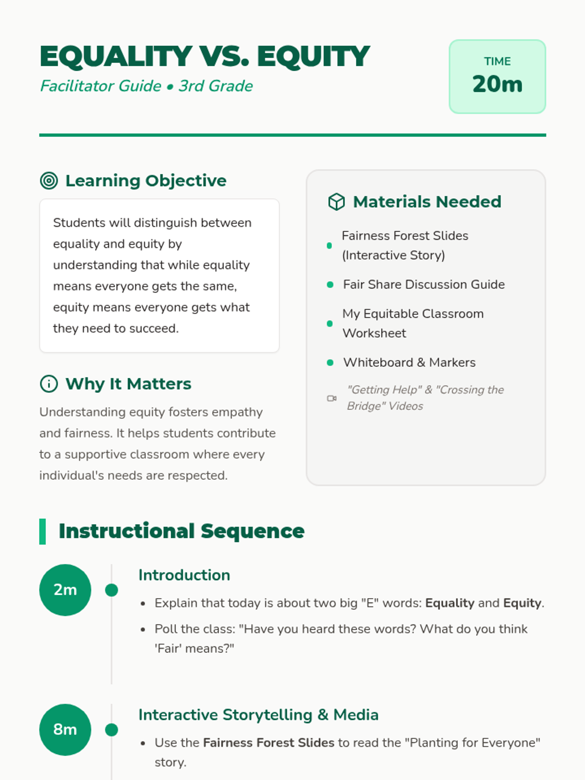 Equality vs Equity Facilitator Guide • Material • Lenny Learning