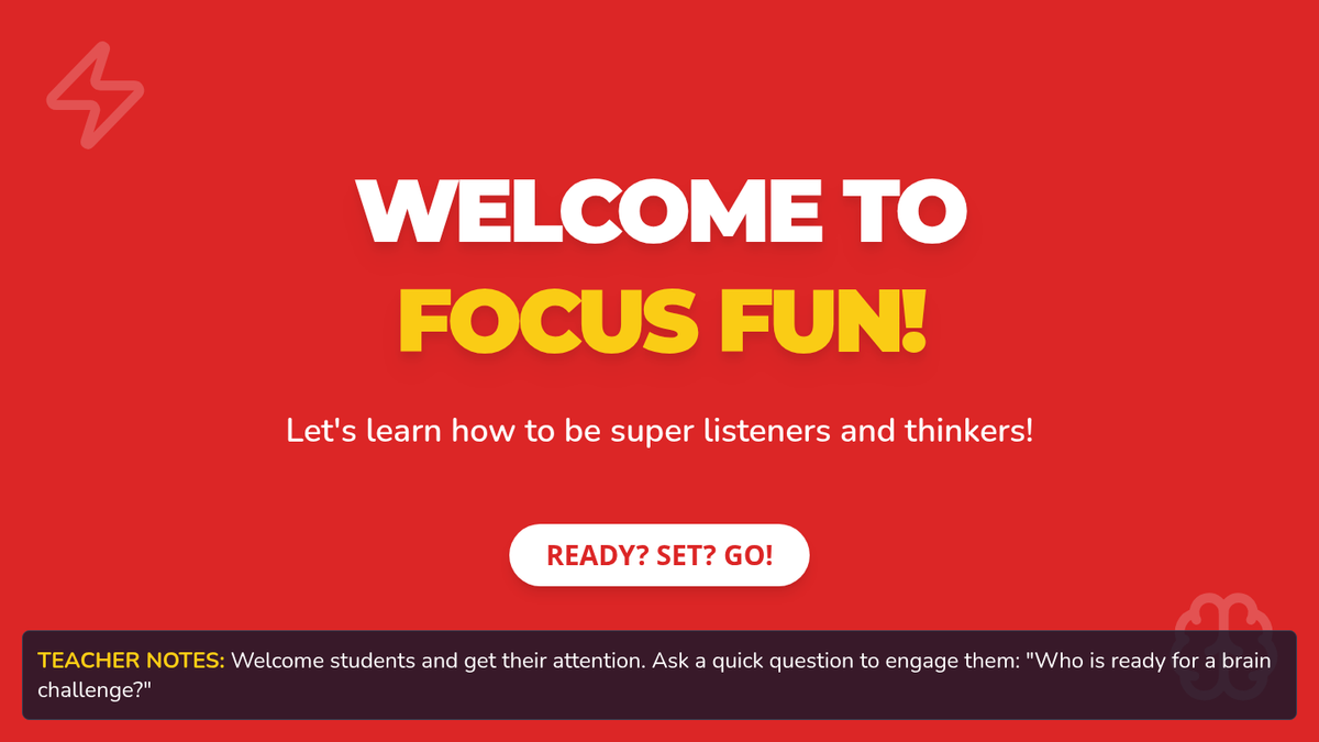 Focus Fun Stop & Think • Lesson • Lenny Learning