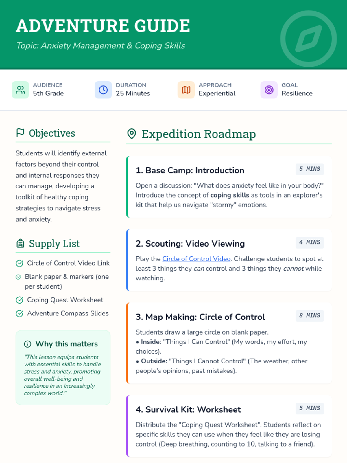 Coping Skills Adventure • Lesson • Lenny Learning