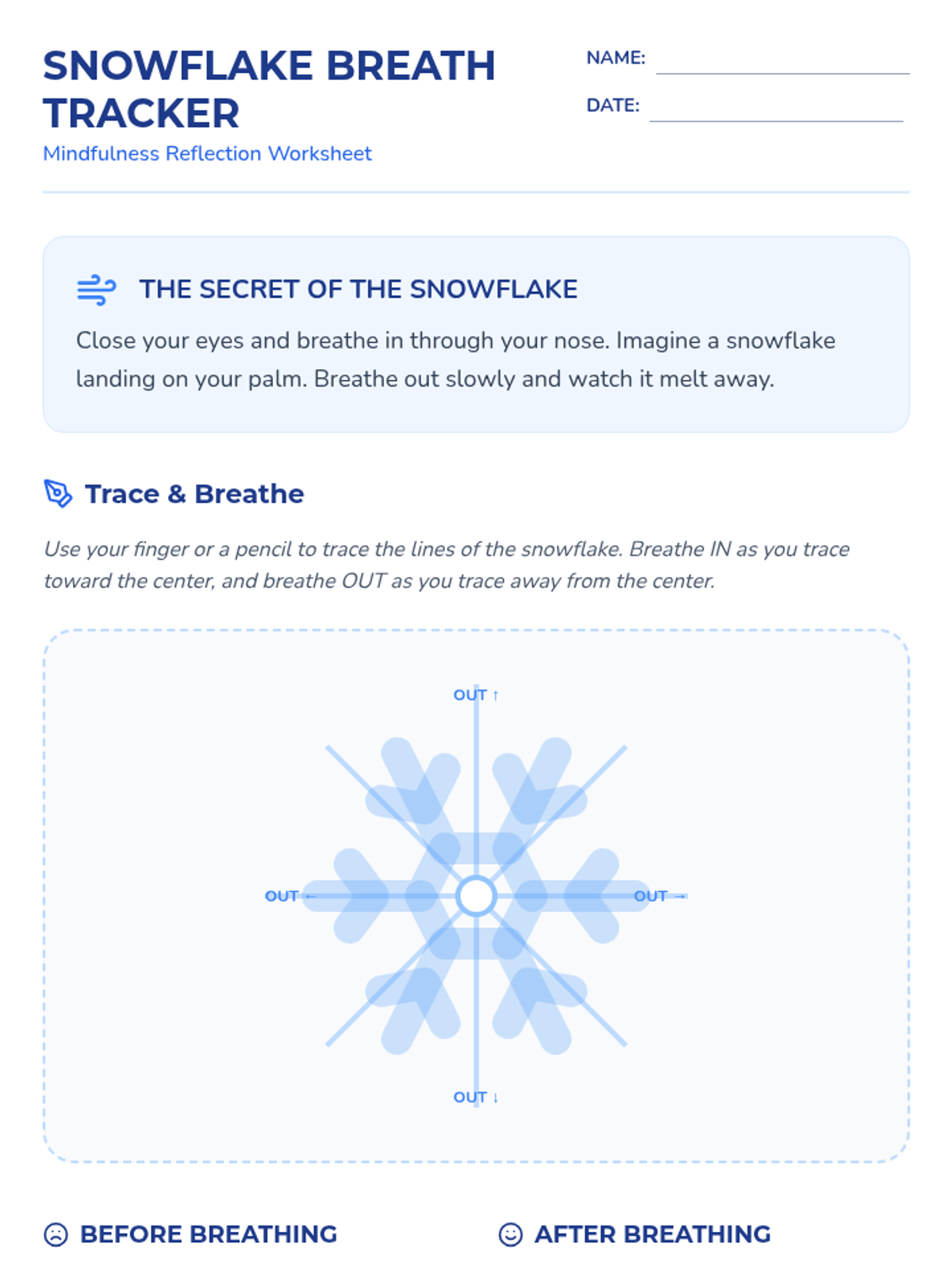 Snowflake Breathing Exercise • Lesson • Lenny Learning