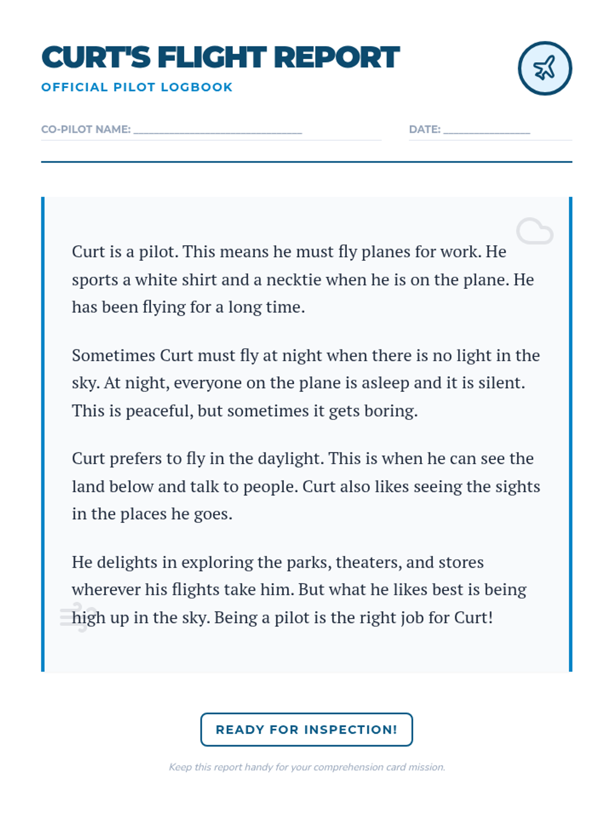 High Flying Comprehension • Lesson • Lenny Learning