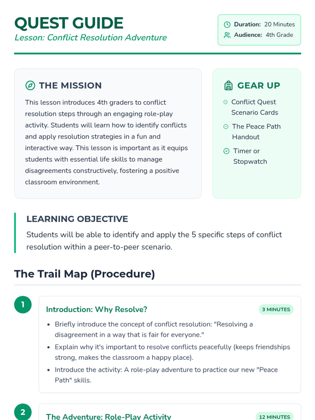Conflict Resolution Adventure • Lesson • Lenny Learning
