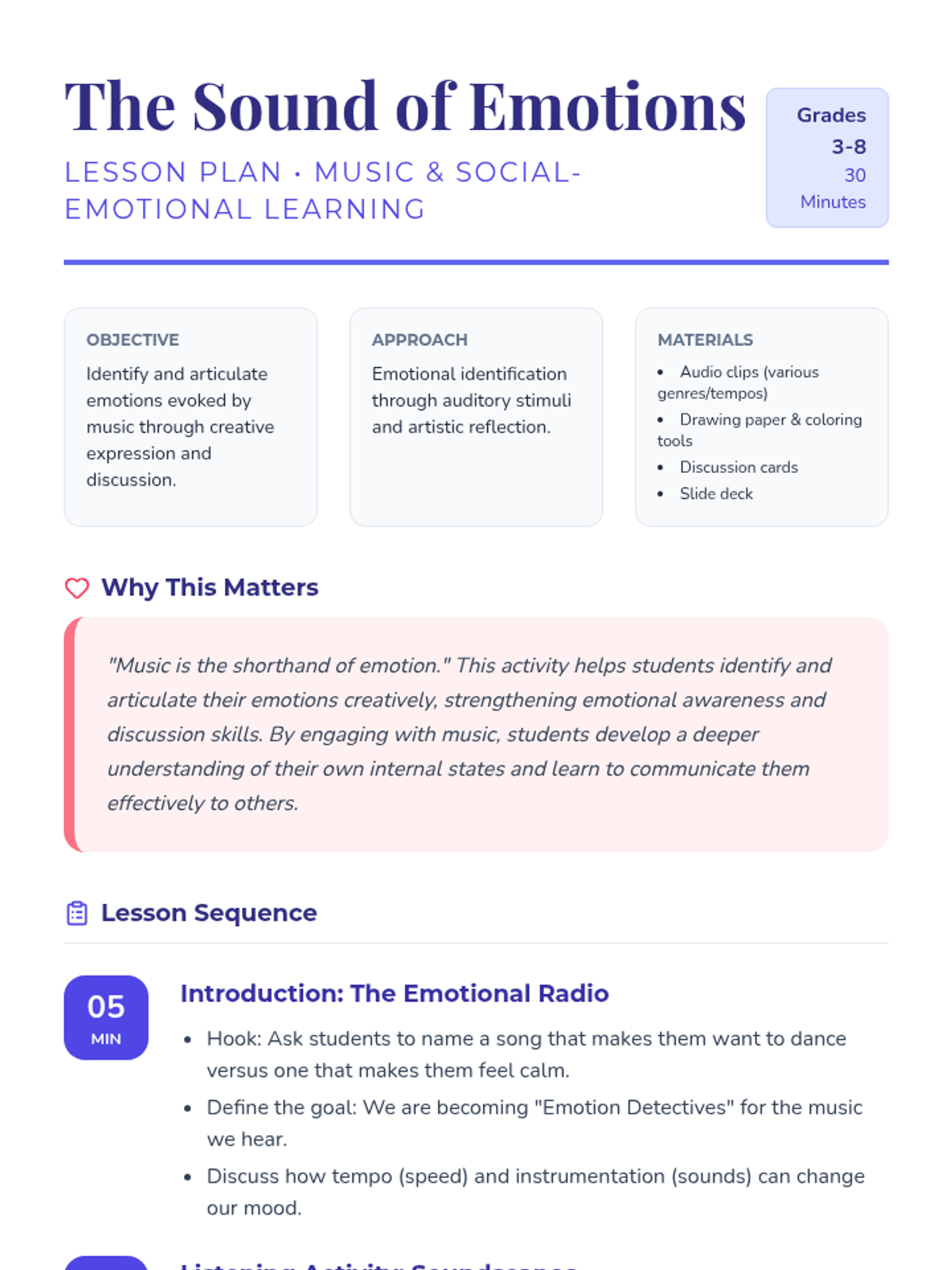 The Sound of Emotions • Lesson • Lenny Learning