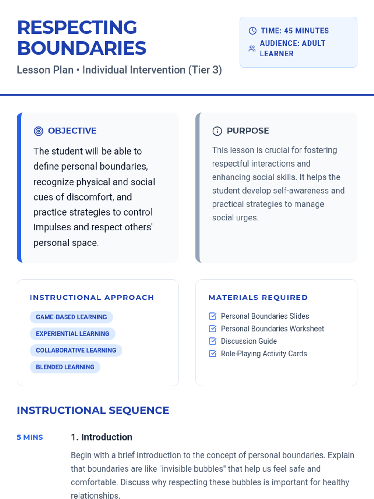 Respecting Personal Boundaries • Lesson • Lenny Learning