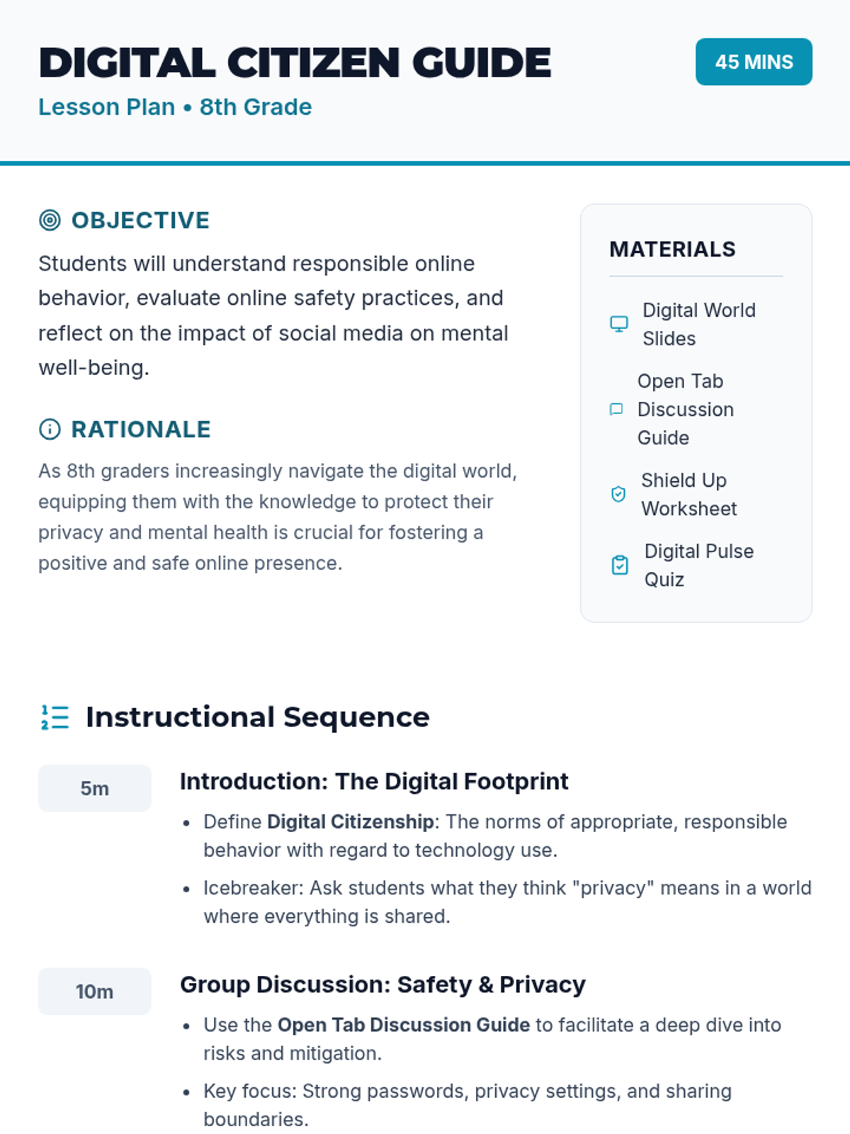 Digital Citizenship 101 • Lesson • Lenny Learning