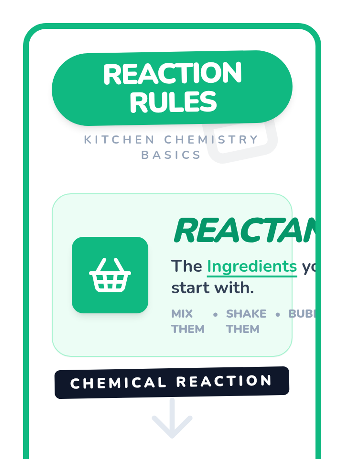 Reaction Rules Anchor Chart • Material • Lenny Learning