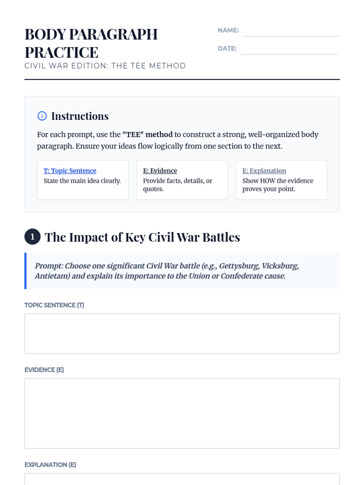 Civil War Paragraph Breakdown • Lesson • Lenny.com