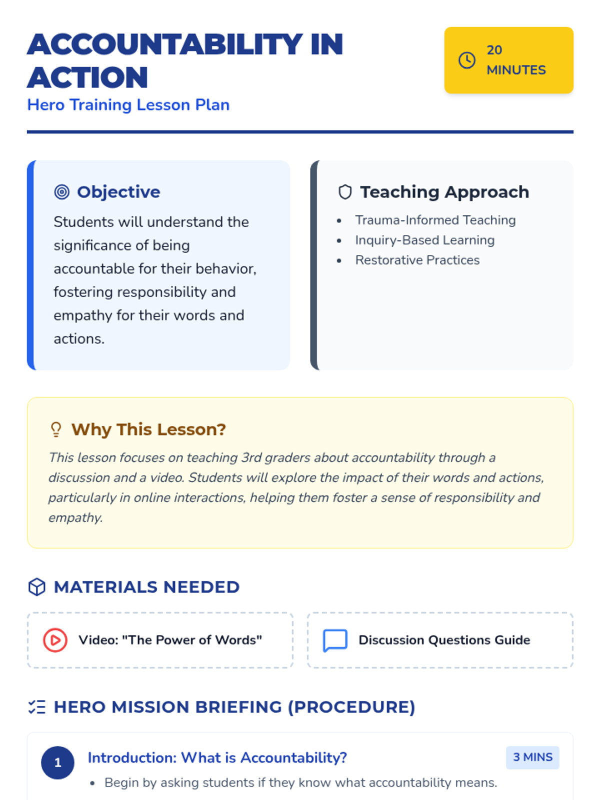 Accountability in Action • Lesson • Lenny Learning
