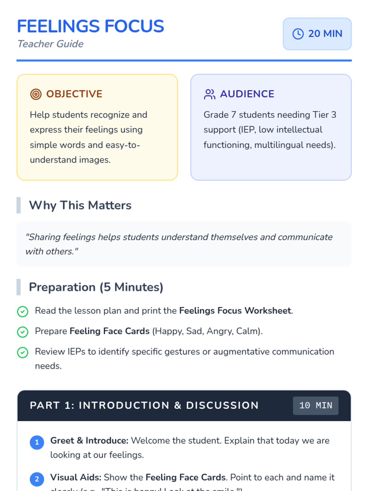 Feelings in Focus • Lesson • Lenny Learning