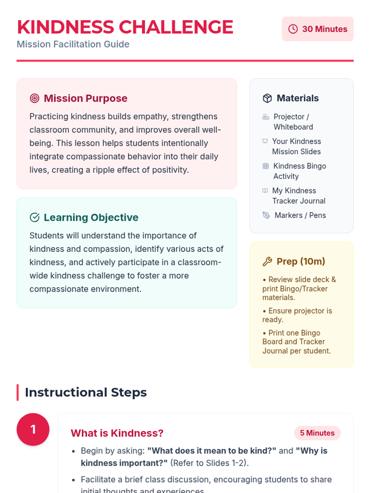 Kindness Challenge • Lesson • Lenny Learning