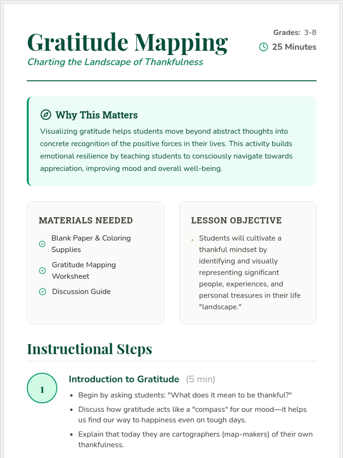 Gratitude Mapping • Lesson • Lenny Learning