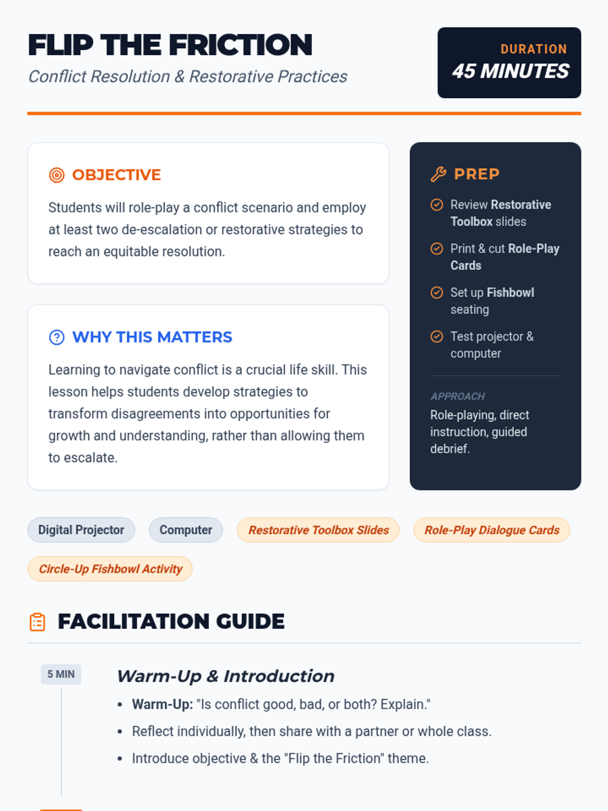 Flip the Friction Lesson Plan • Material • Lenny Learning