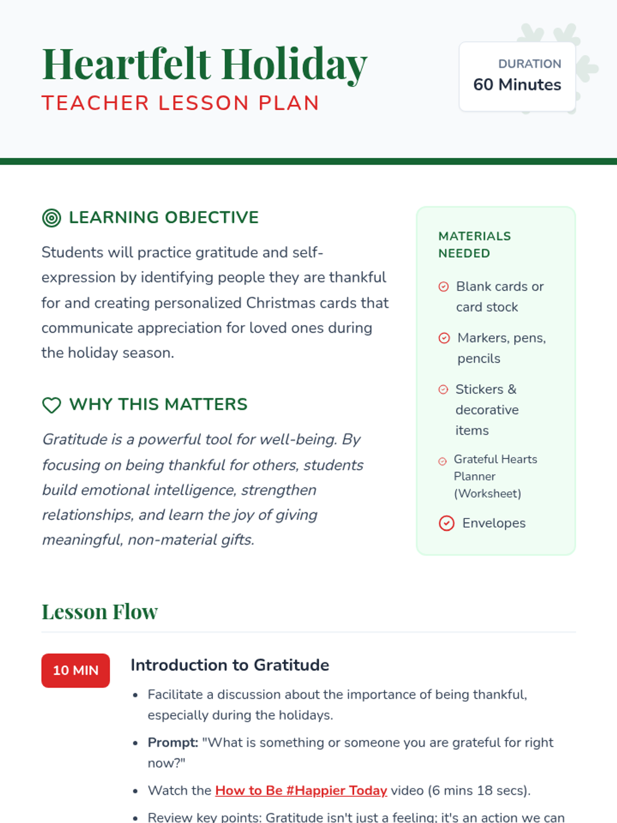 Grateful Hearts Holiday Cards • Lesson • Lenny Learning