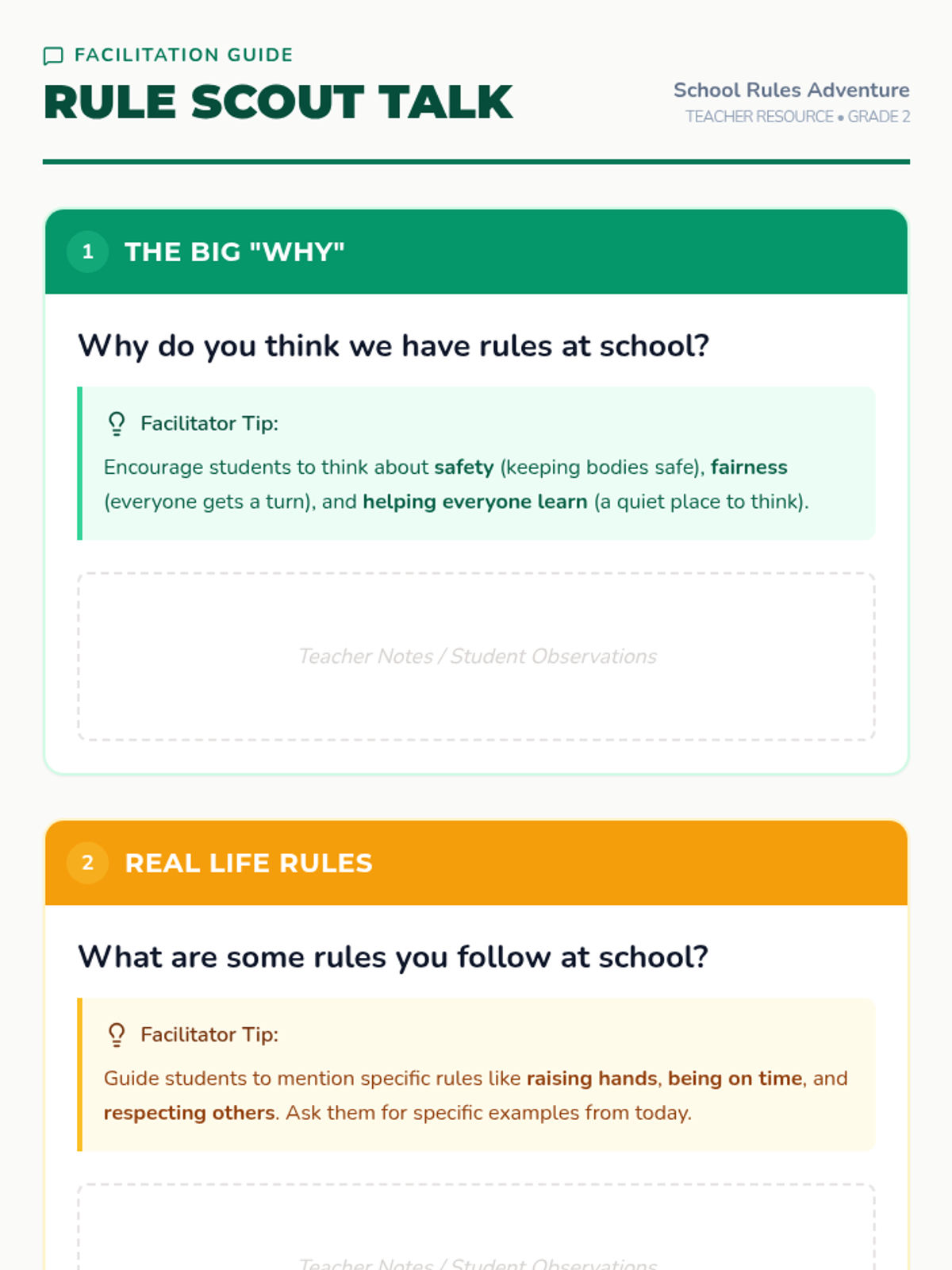 School Rules Adventure • Lesson • Lenny Learning